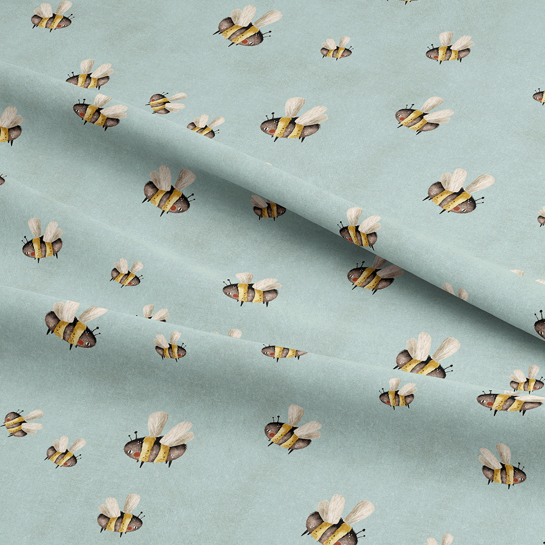 Bees fabric for Upholstery, Garden Cushions, Crafts and more – Custom ...