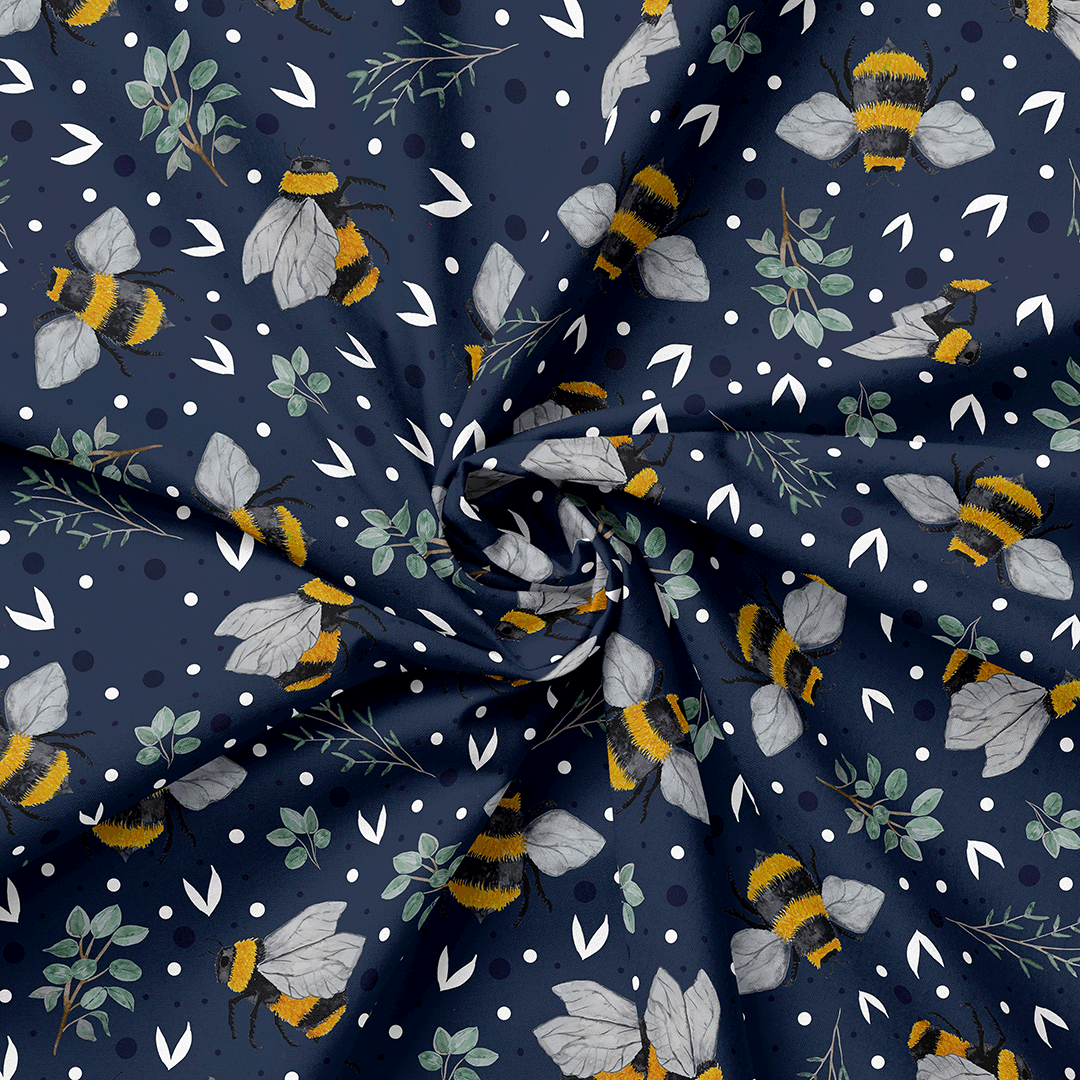 Bee fabric for Outdoor Cushions, Dressmaking, Crafts – Custom Fabrics UK
