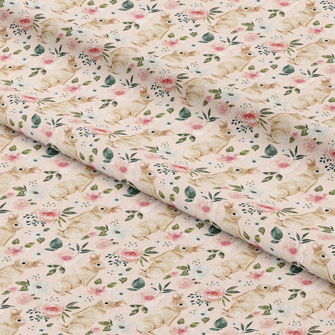 Spring Bunny Pink Fabric – Custom Fabrics UK