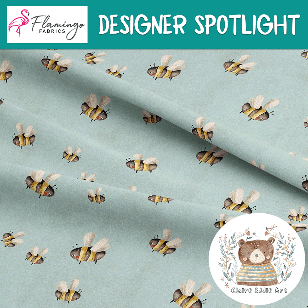 Bees fabric for Upholstery, Garden Cushions, Crafts and more – Custom ...