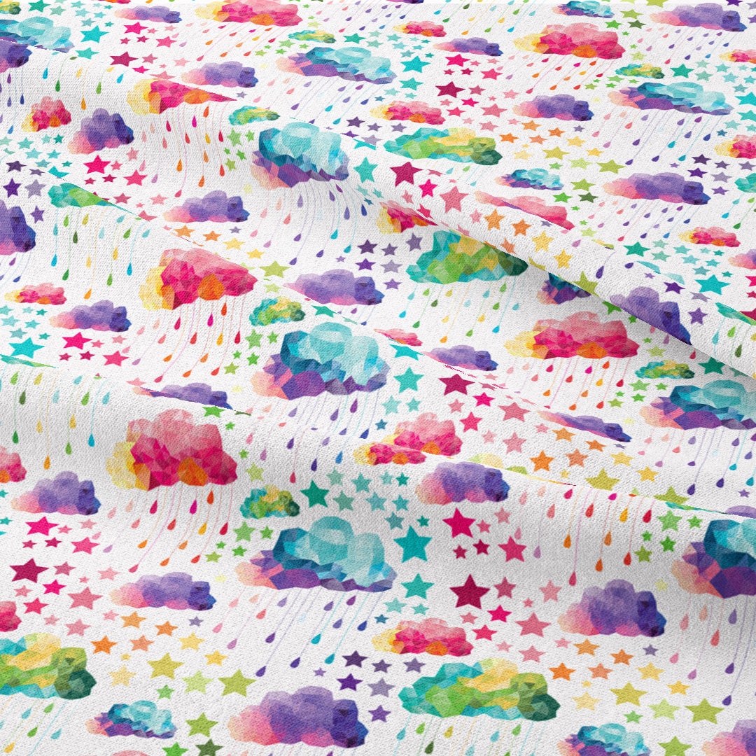 Rainbow Clouds Fabric for Outdoor Cushions, Home Decor, Crafts and ...