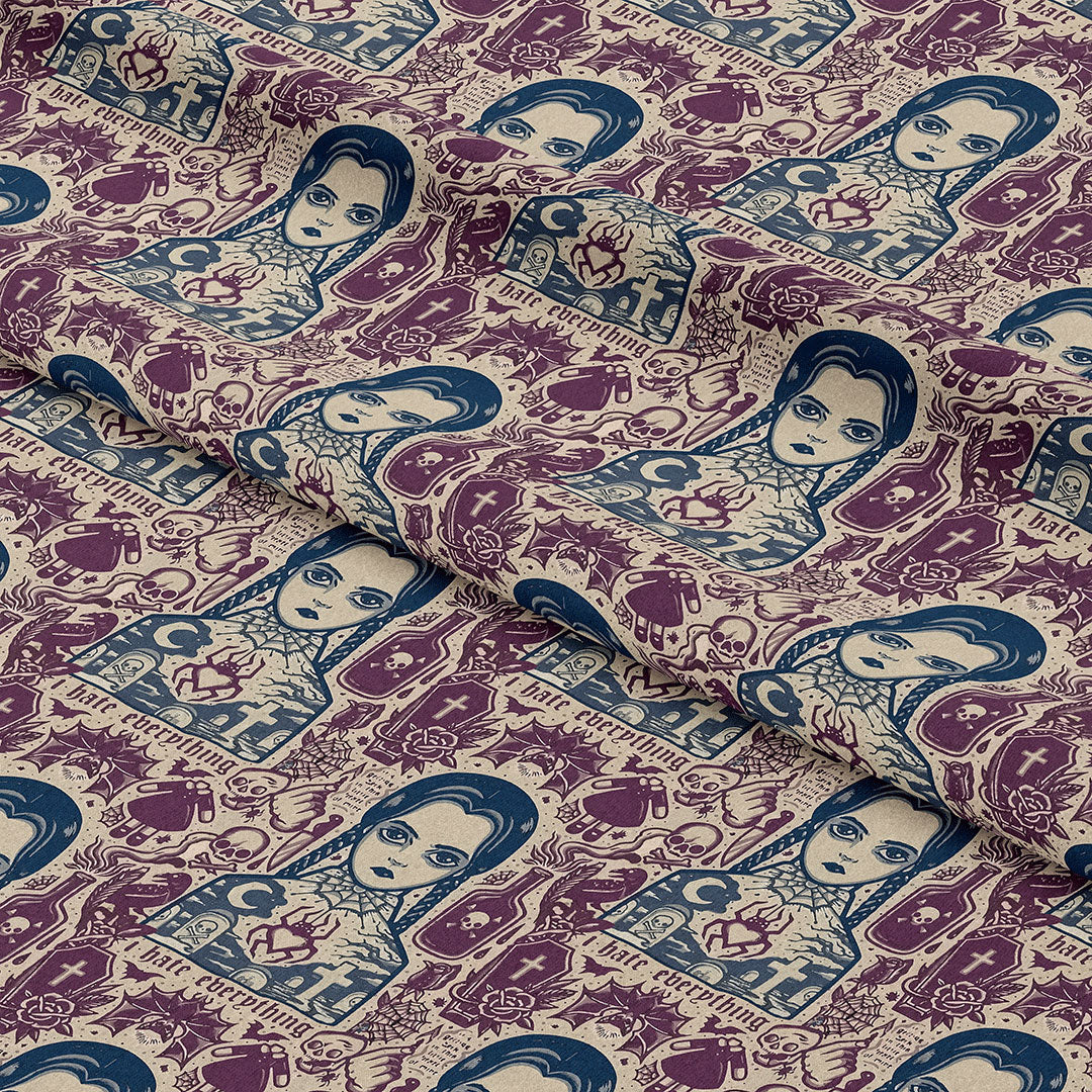 Wednesday Colour Design Print On Demand various fabric bases available ...