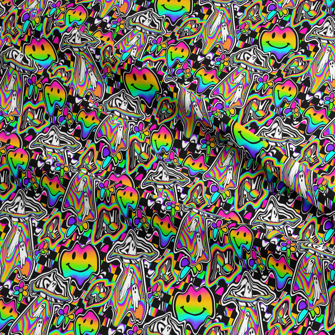 Trippy Ghost Fabric – Custom Fabrics UK